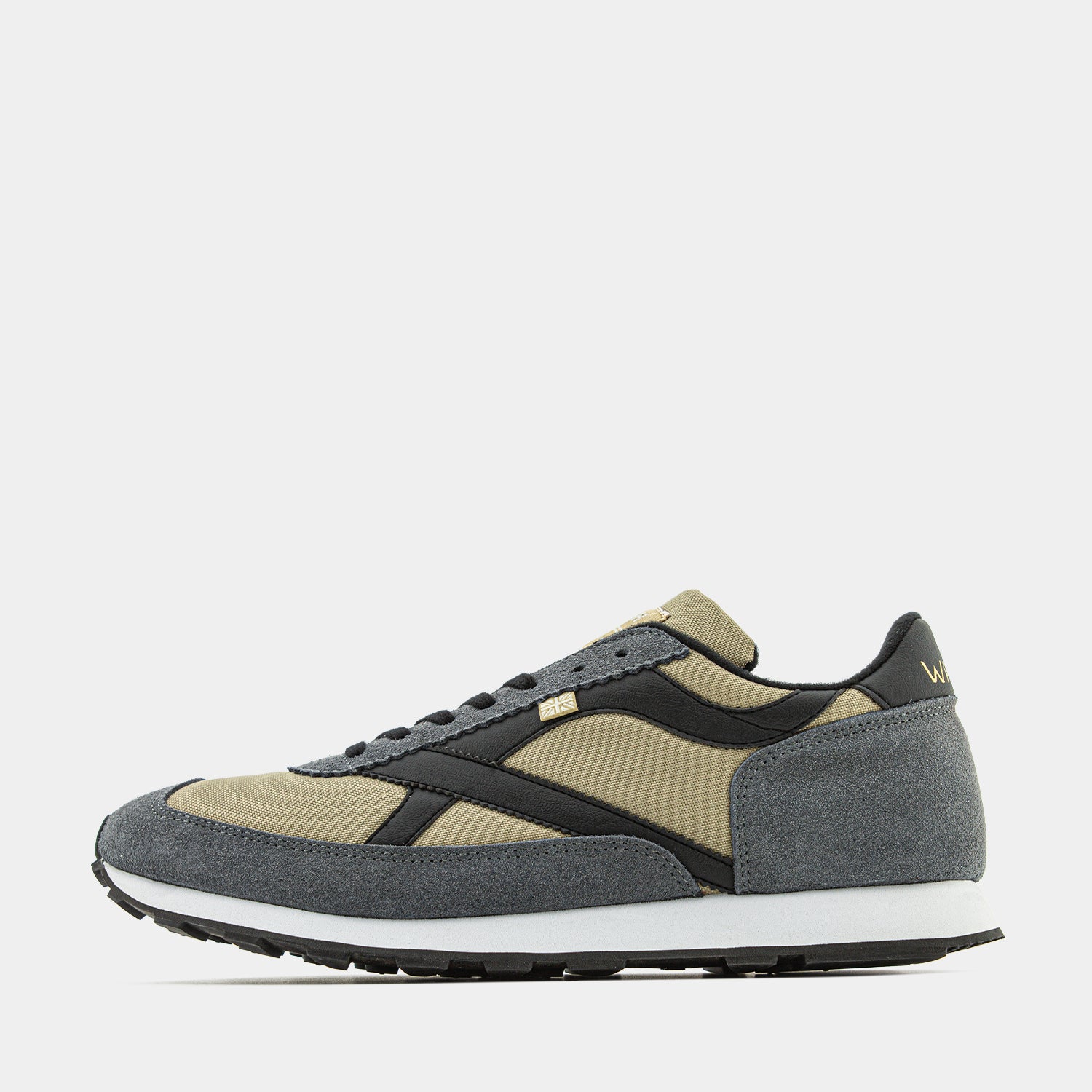 Norman Walsh - Retro Shoes - Whirlwind - Gray Khaki Black - Made in UK