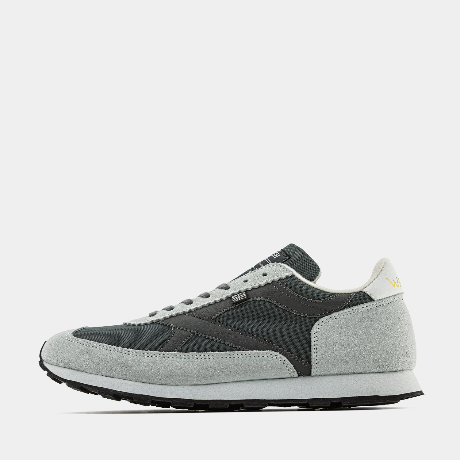 Norman Walsh - Retro Shoes - Whirlwind - Gray Black Black - Made in UK