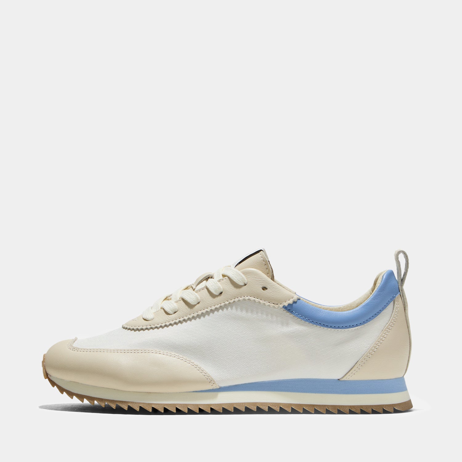 Norman Walsh - Retro Shoes - Dorset - Off White & Mist Blue - Handcrafted