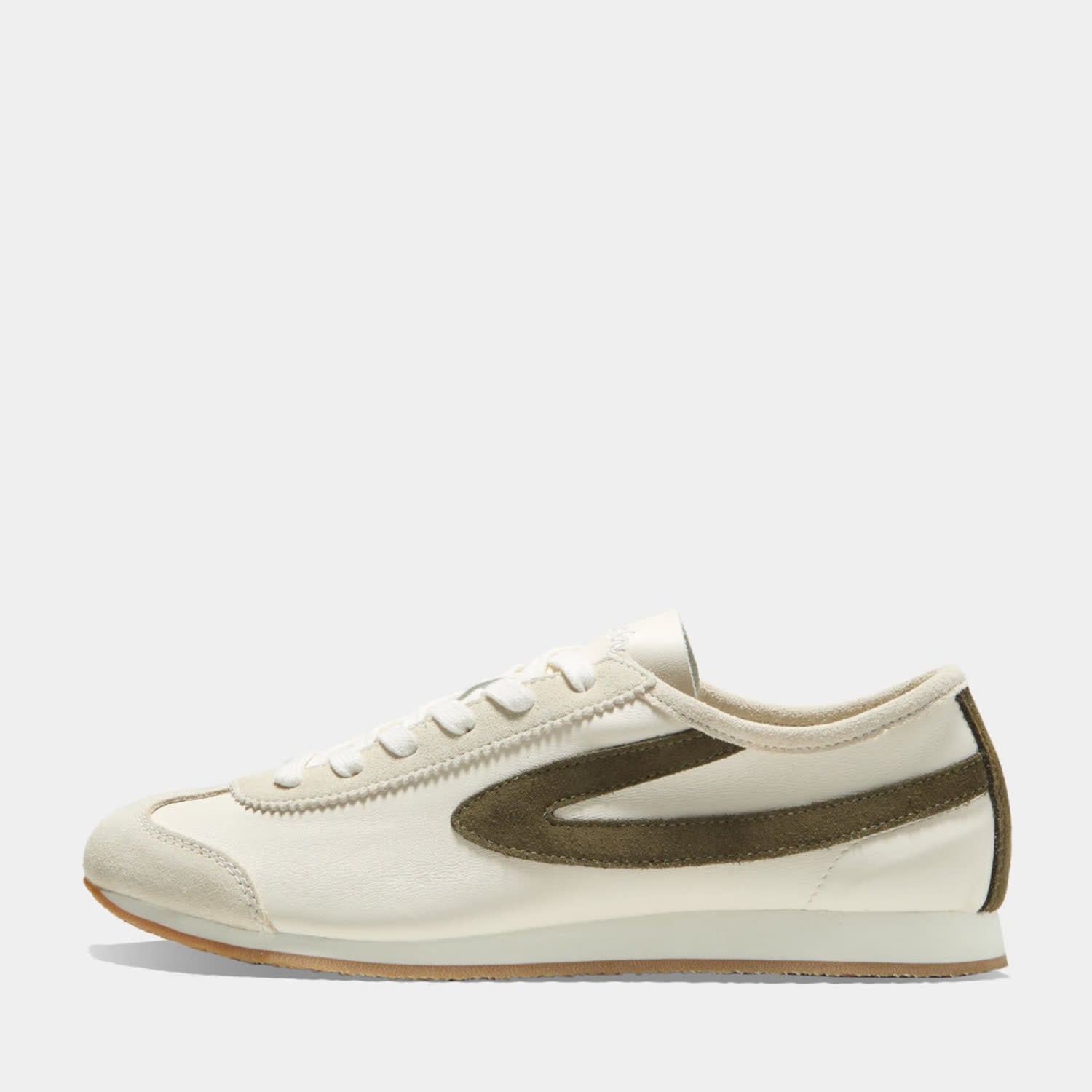 Norman Walsh - Retro Shoes - Sonnet - Beige & Olive Green - Handcrafted